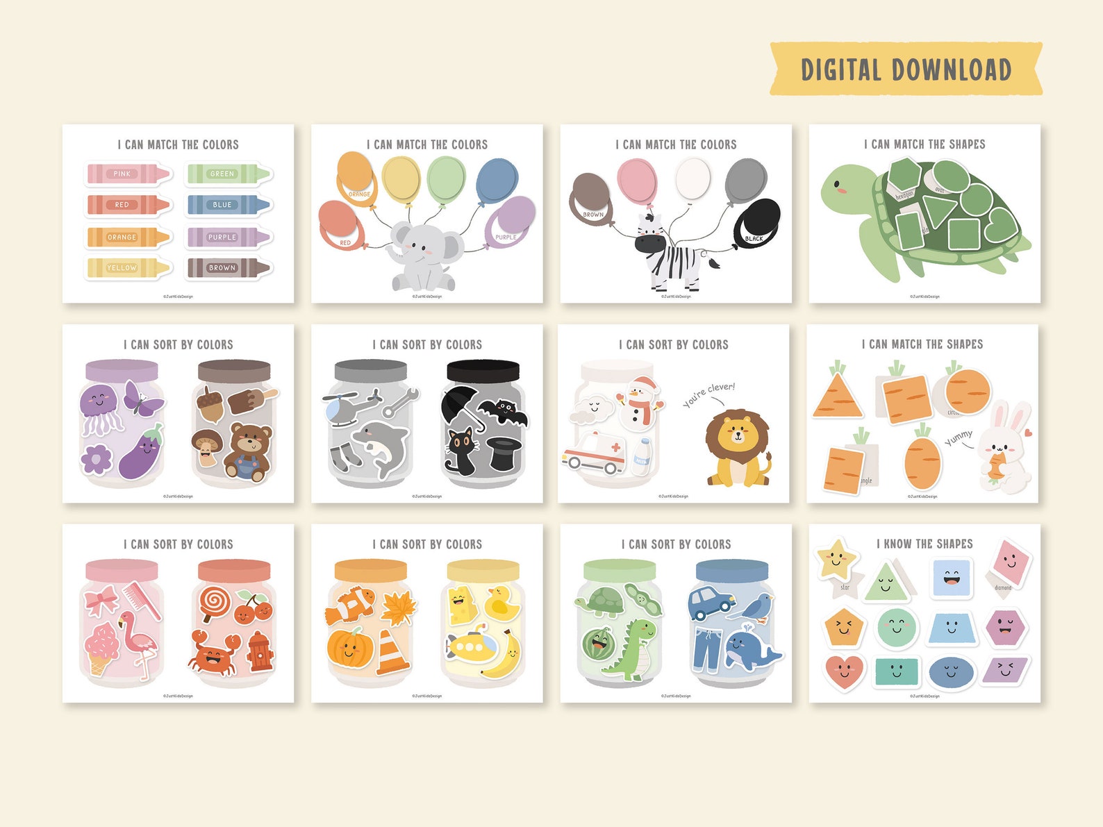 Toddler Learning Binder, Busy Book Printable, Kids Quiet Book ...