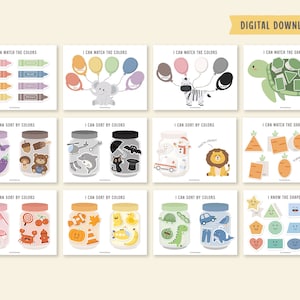 Toddler Learning Binder, Busy Book Printable, Kids Quiet Book ...