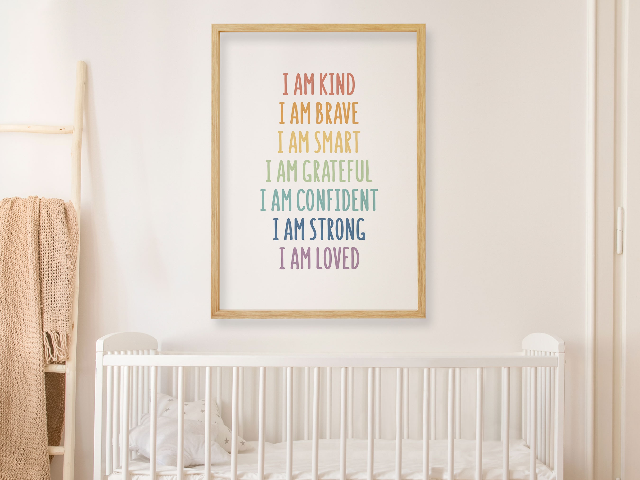 Affirmations for Kids, Homeschool Decor, Classroom Posters, Rainbow ...