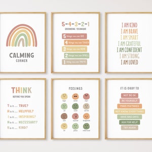 Set of 30 Calming Corner Posters, Calm Down Printable, Classroom Decor ...