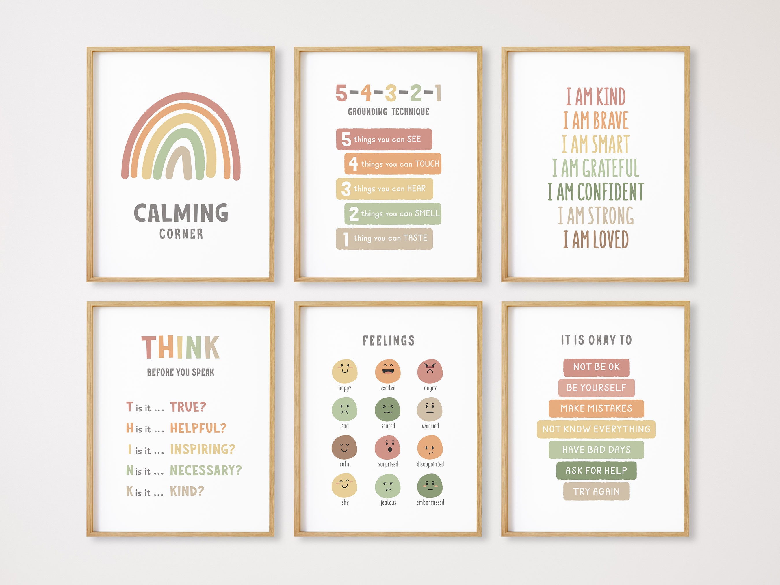 Set of 30 Calming Corner Posters, Calm Down Printable, Classroom Decor ...
