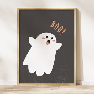 Halloween Prints, Set of 12, Halloween Posters, Cute Ghost Print ...