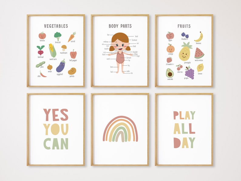 Set of 30 Educational Posters Montessori Classroom Decor - Etsy