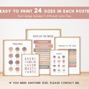 6 Educational Posters, Montessori Classroom Decor, Homeschool Printable ...