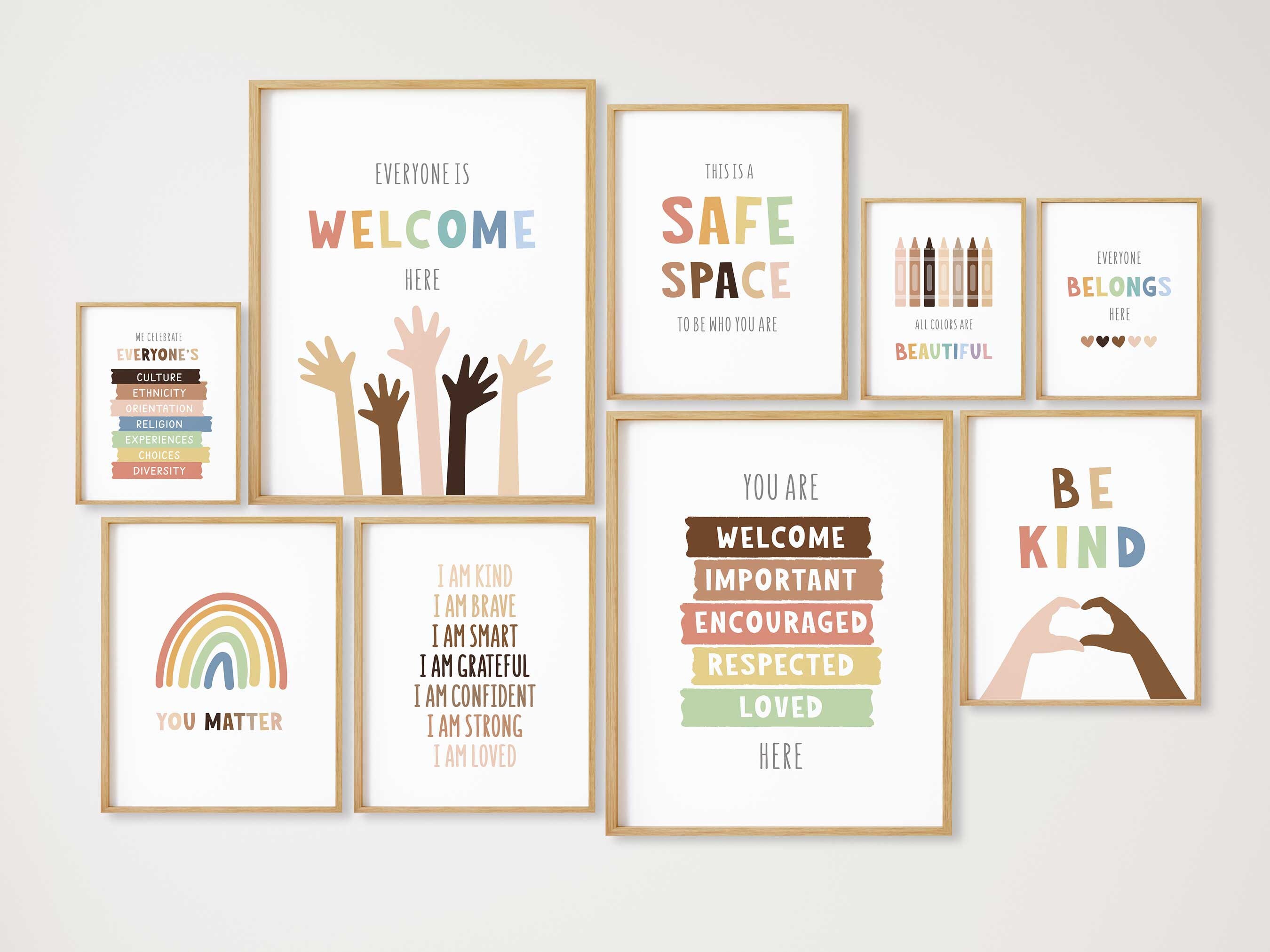 12 Inclusive Posters, Inclusion Prints Wall Art, Inclusive Classroom ...