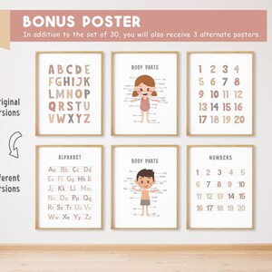 Set of 30 Educational Posters, Montessori Classroom Decor, Homeschool ...