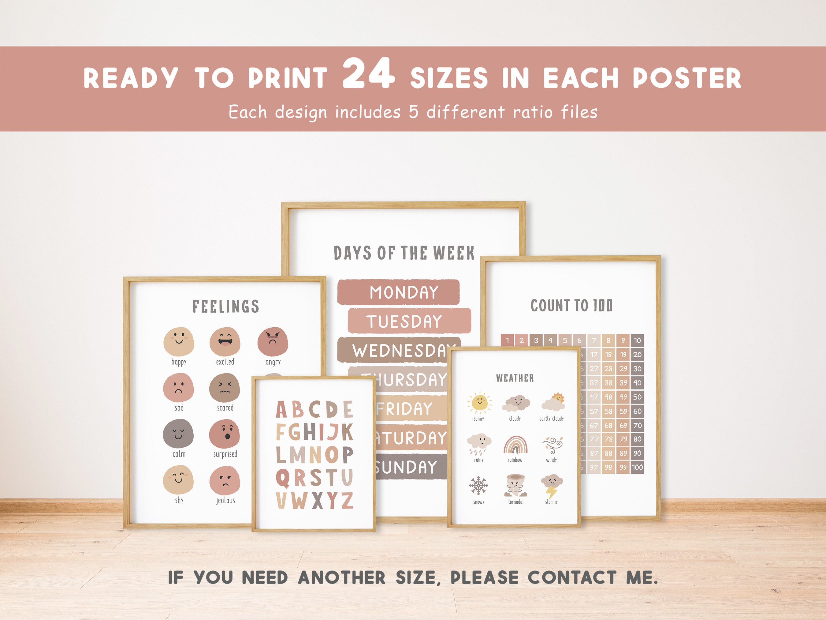 Set of 8 Educational Posters Montessori Classroom Decor - Etsy