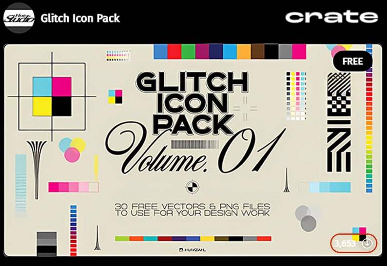 Icon Pack FREE Glitch Asset Pack for Designers, Check Description - Etsy