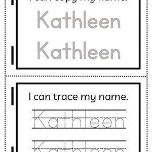 Preschool Name Writing Practice - Etsy
