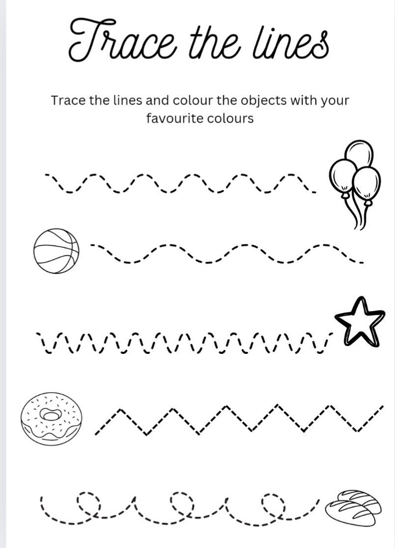 Activity Sheets for Kids, Tracing, Colouring, Logic, Counting - Etsy