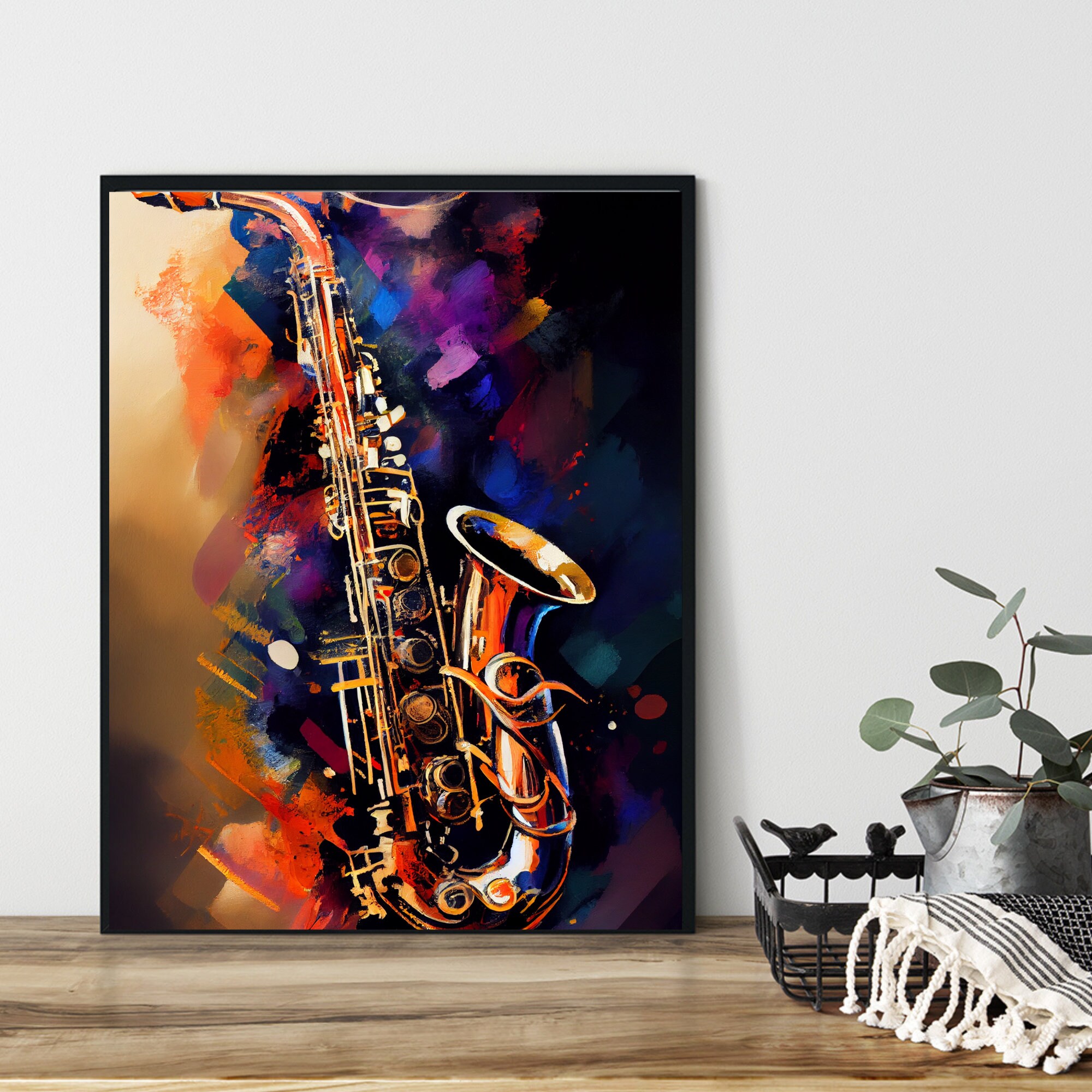 Abstract Saxophone Painting