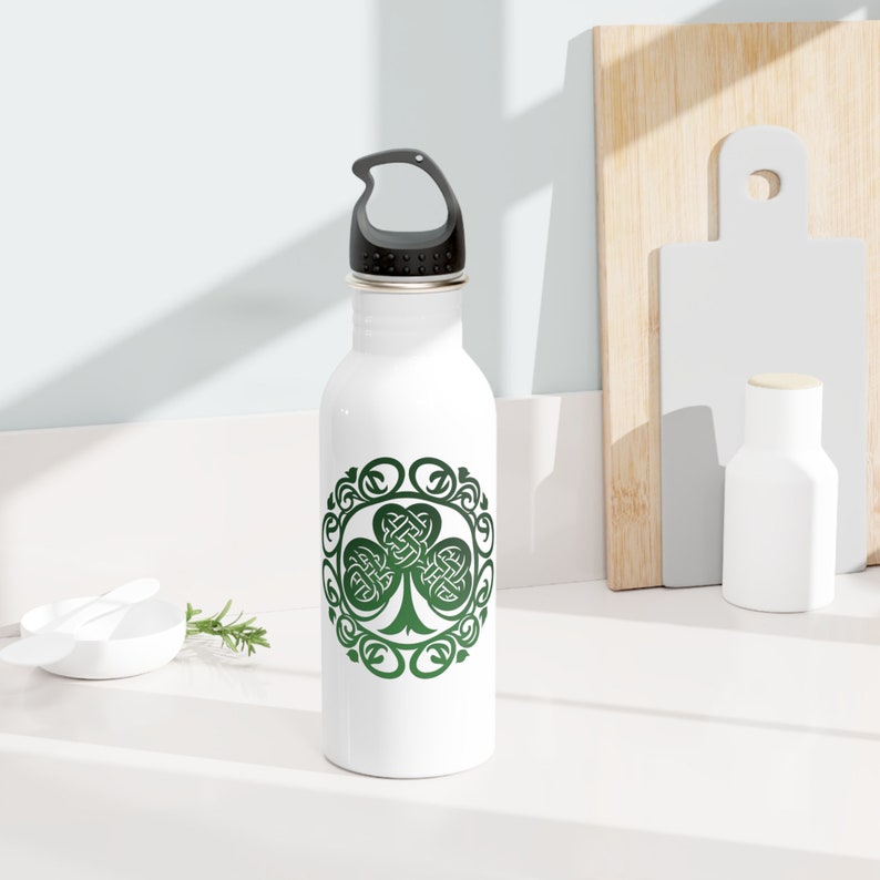 Celtic Knot Shamrock Stainless Steel Water Bottles - Etsy