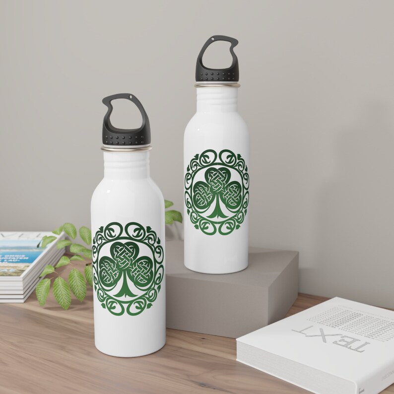 Celtic Knot Shamrock Stainless Steel Water Bottles - Etsy