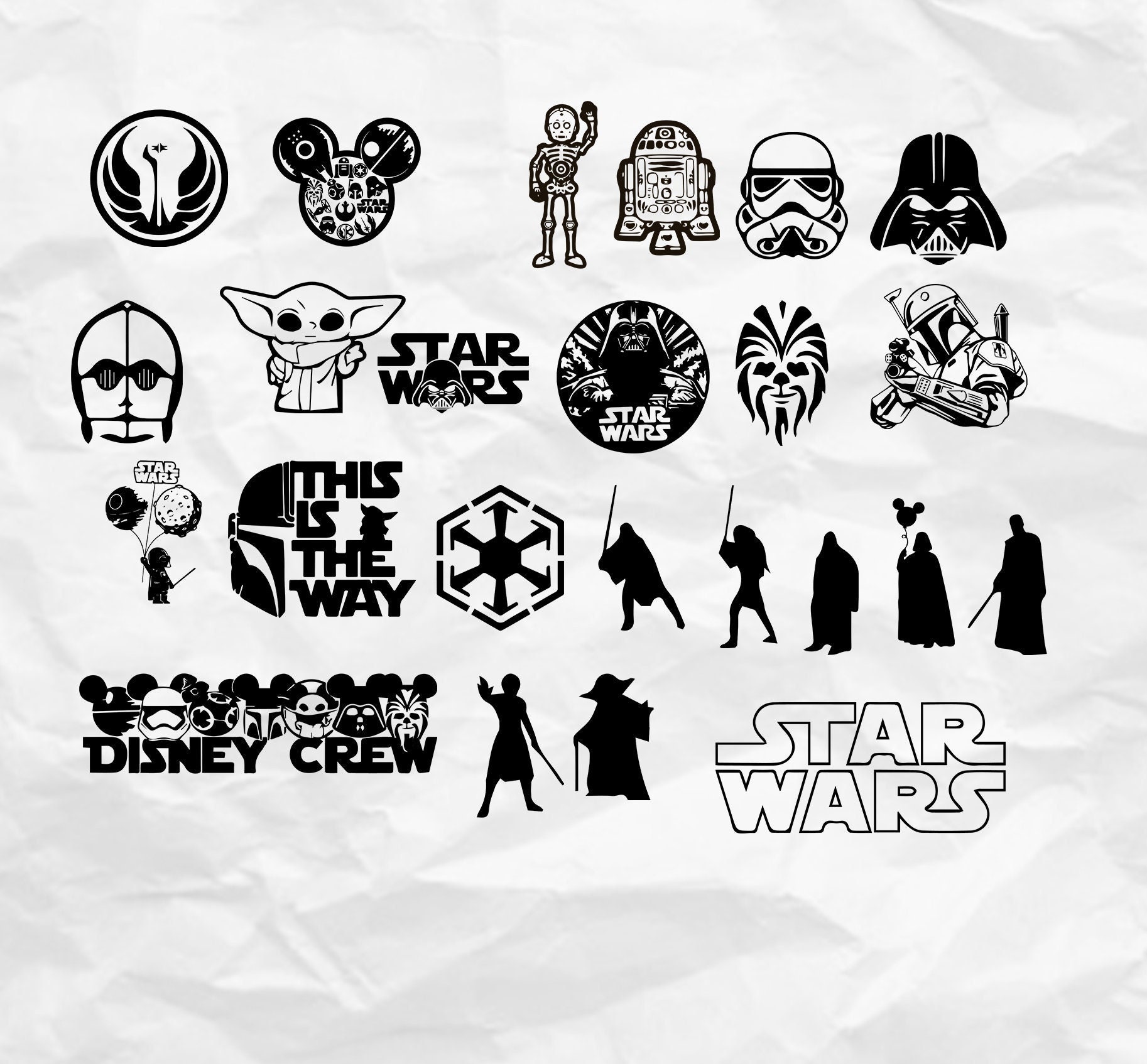 R2d2 Clipart Black And White