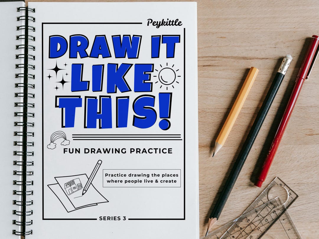 Printable Drawing Practice Book | Learn to Draw Buildings and Homes ...