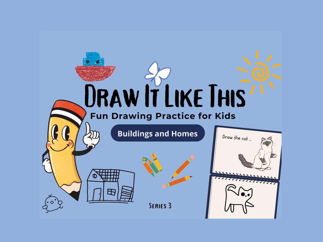 Drawing Practice Busy Book for Kids | Printable Drawing Prompts | Fun ...