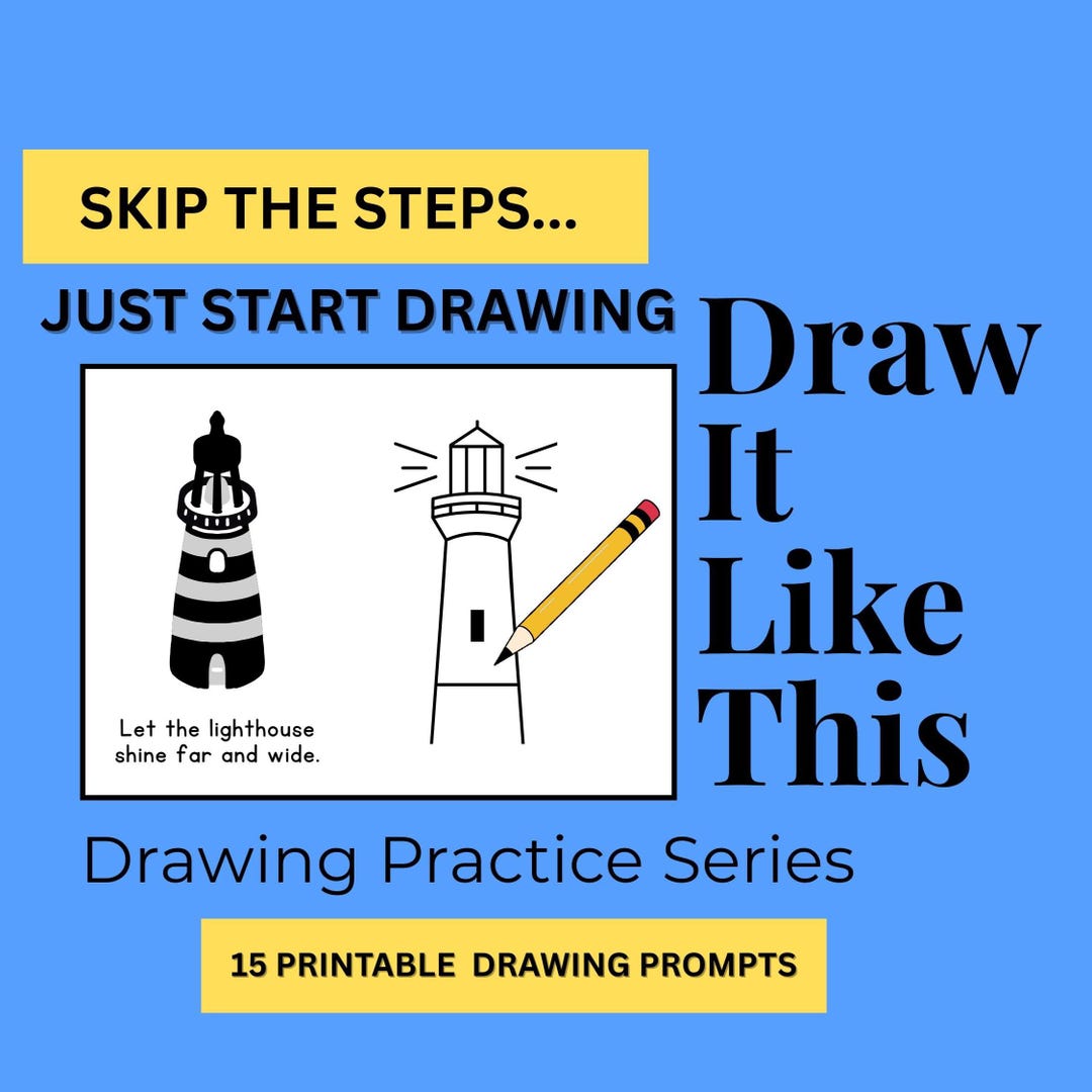 Printable Drawing Practice Book (no Step-by-step Guide) | Freehand Art Drawing Challenge PDF ...