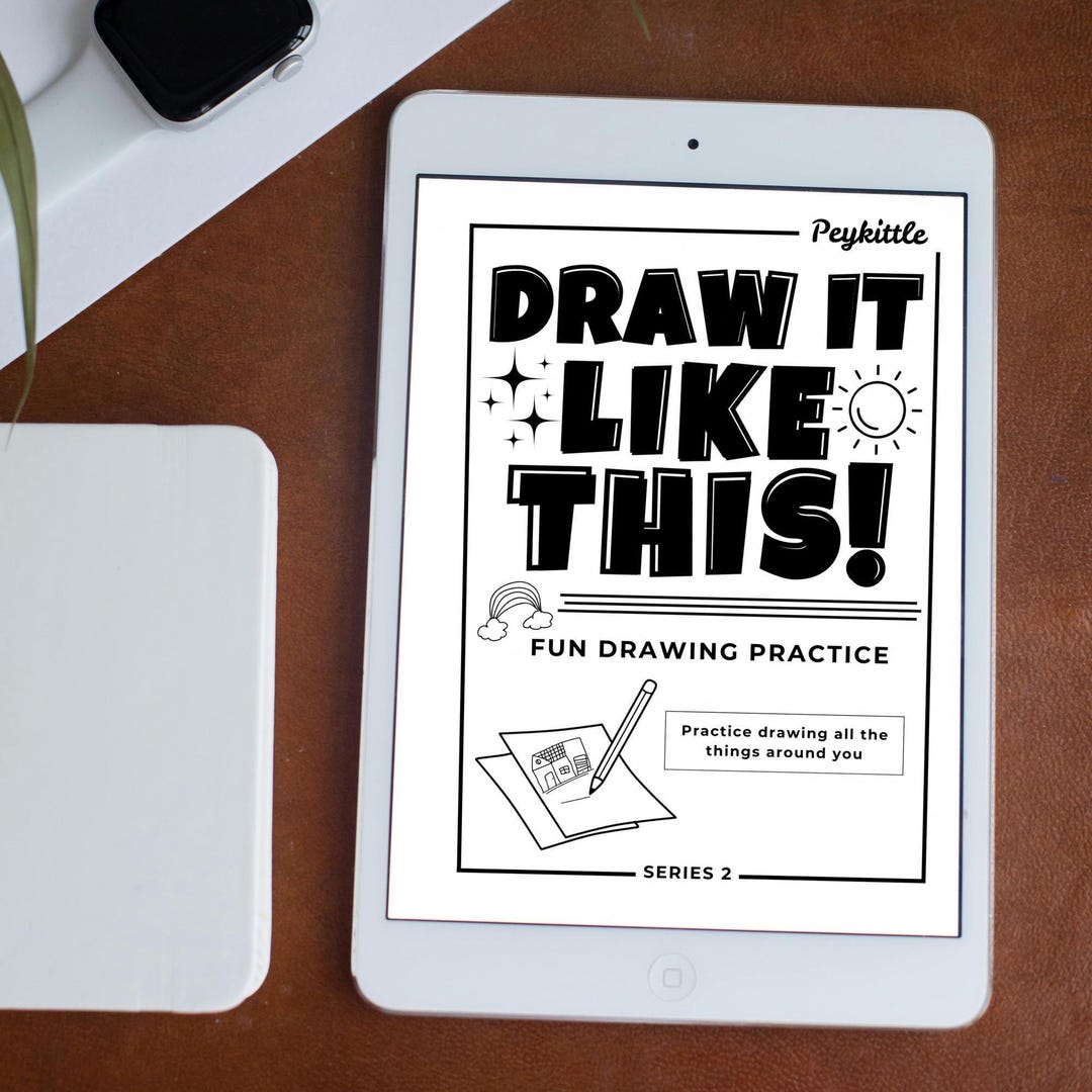 Digital Drawing Practice Book | Drawing Challenges | Learn to Draw ...