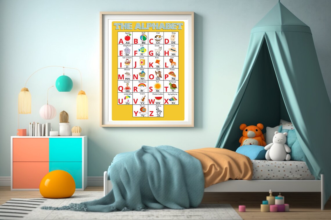 Adorable Alphabet Poster for Kids - Educational ABC Wall Art for ...