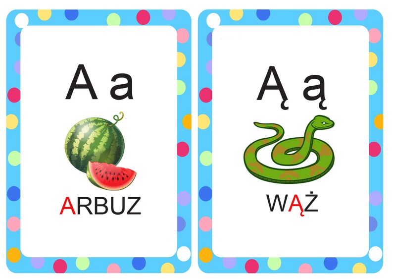 Polish Alphabet Flash Cards | Polski Alfabet | Printable PDF Posters ...