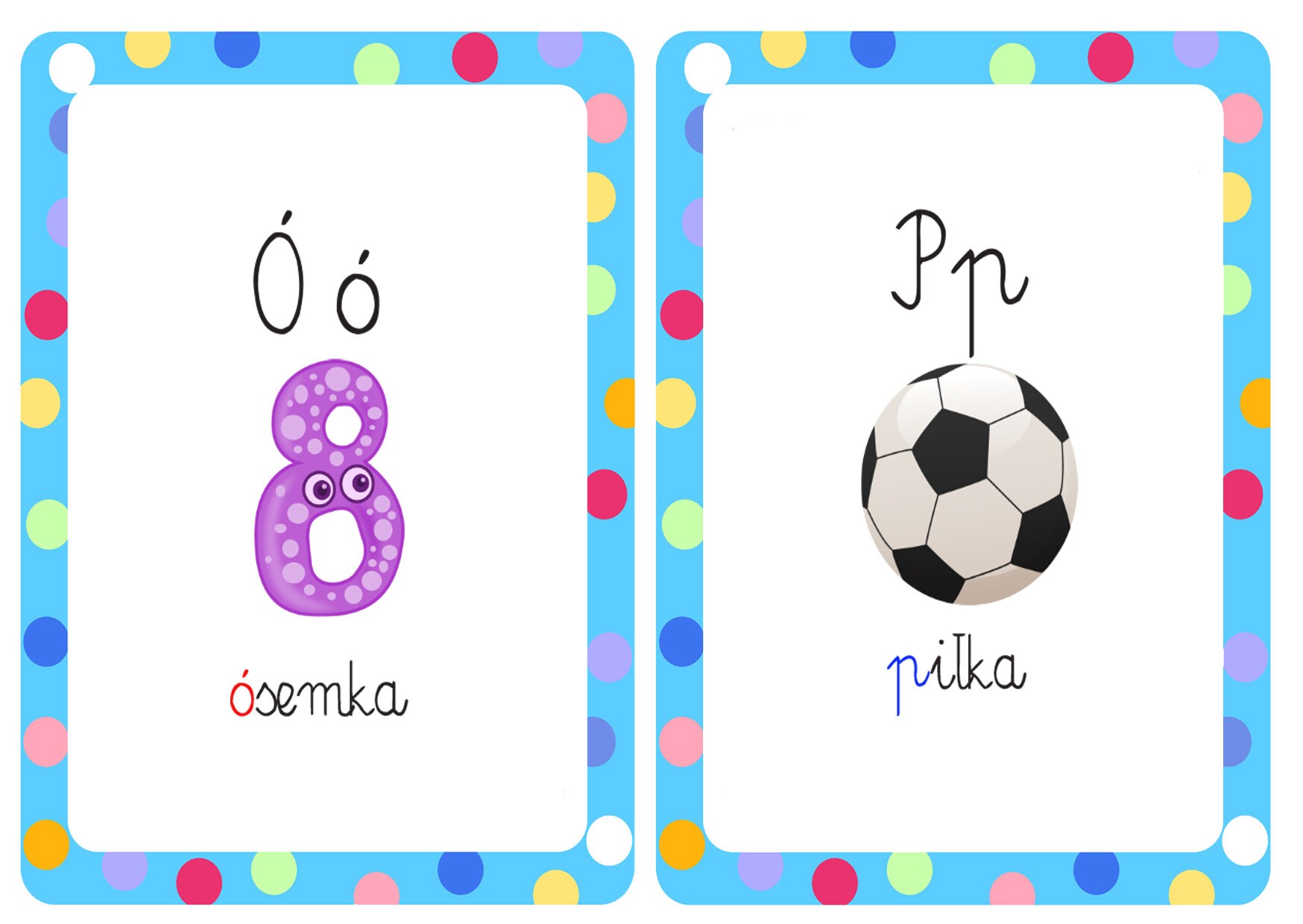 Polish Alphabet Flash Cards | Polski Alfabet | Printable PDF Posters ...