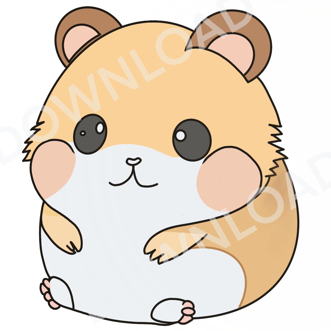 Hamster Drawing Artwork, Drawing to Create Your Own Stickers on Cameo ...