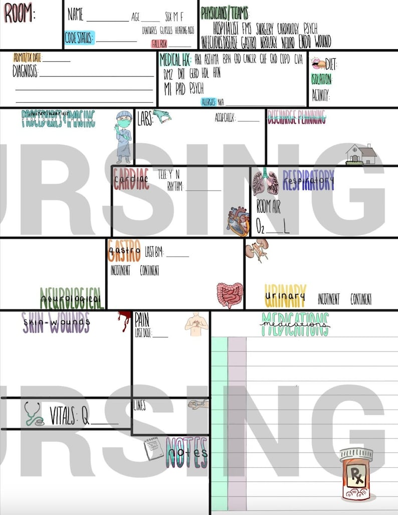 Student Nursing Report Sheet-upgraded - Etsy
