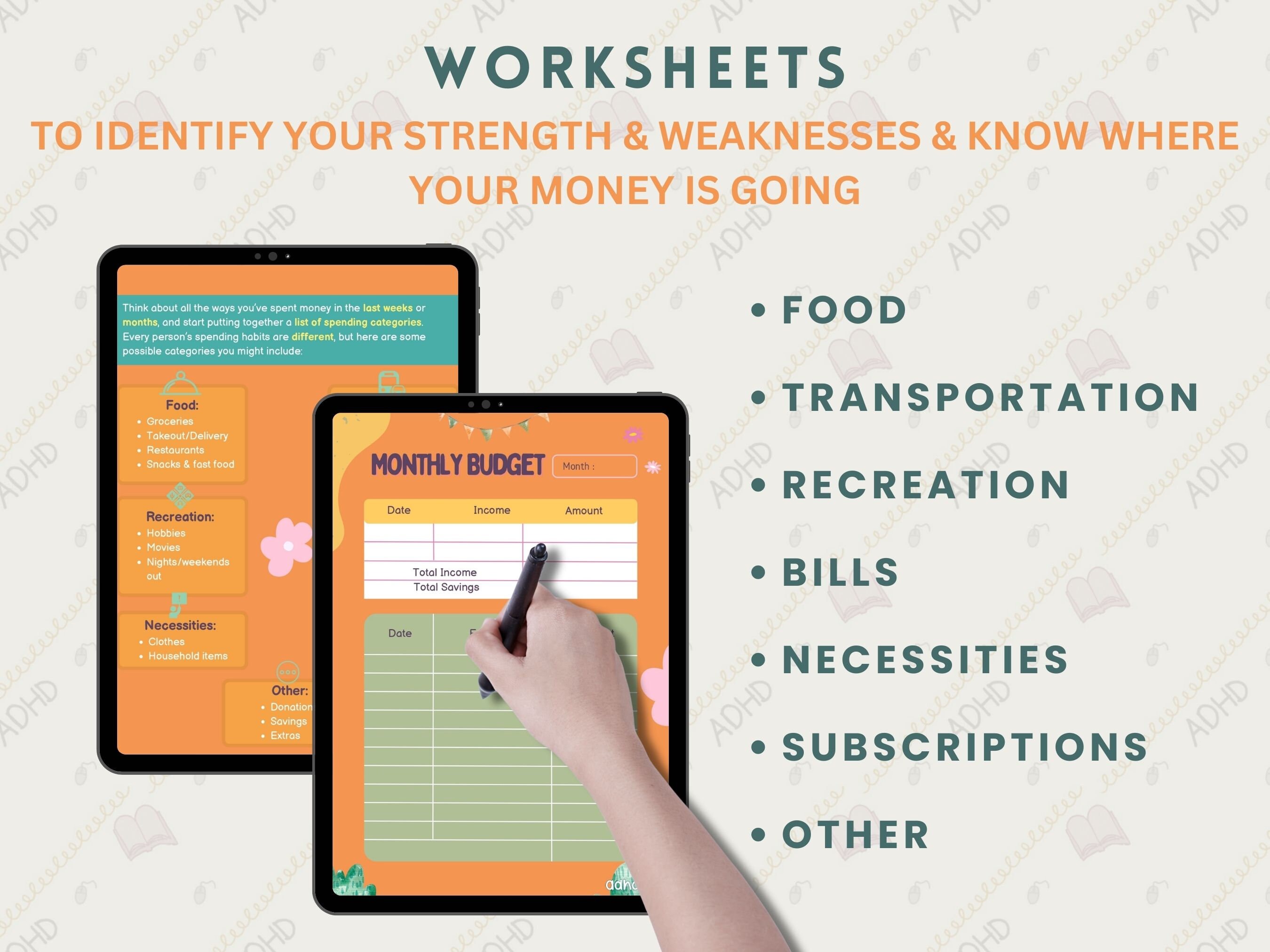 ADHD Money Mastery: A Practical Printable Workbook for Financial ...