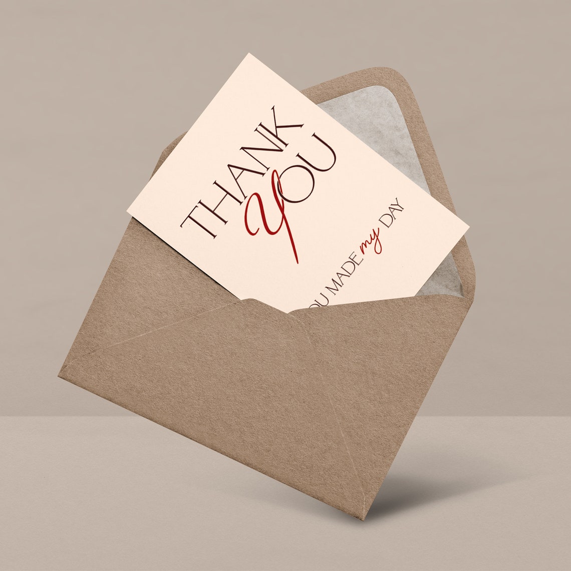 Printable Thank You Card Love Card Downloadable Digital - Etsy