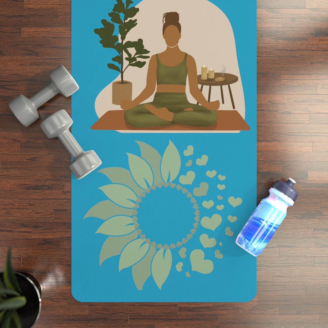 Just Chill Yoga Mat, Meditation, Relaxation, Daily Stretching, Rubber ...