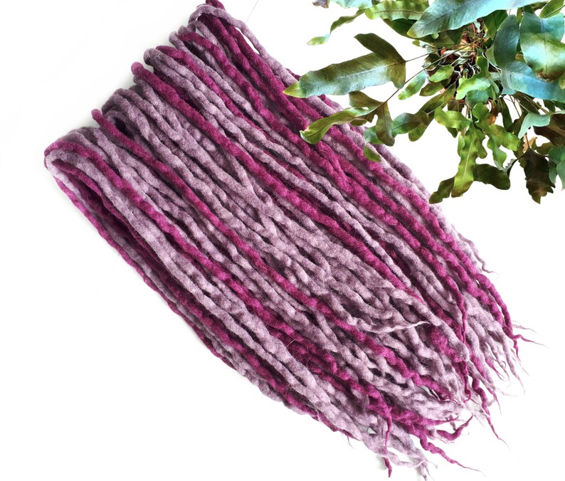Merino Wool Dreadlocks DE Extensions: Heather Purple Mix - Etsy