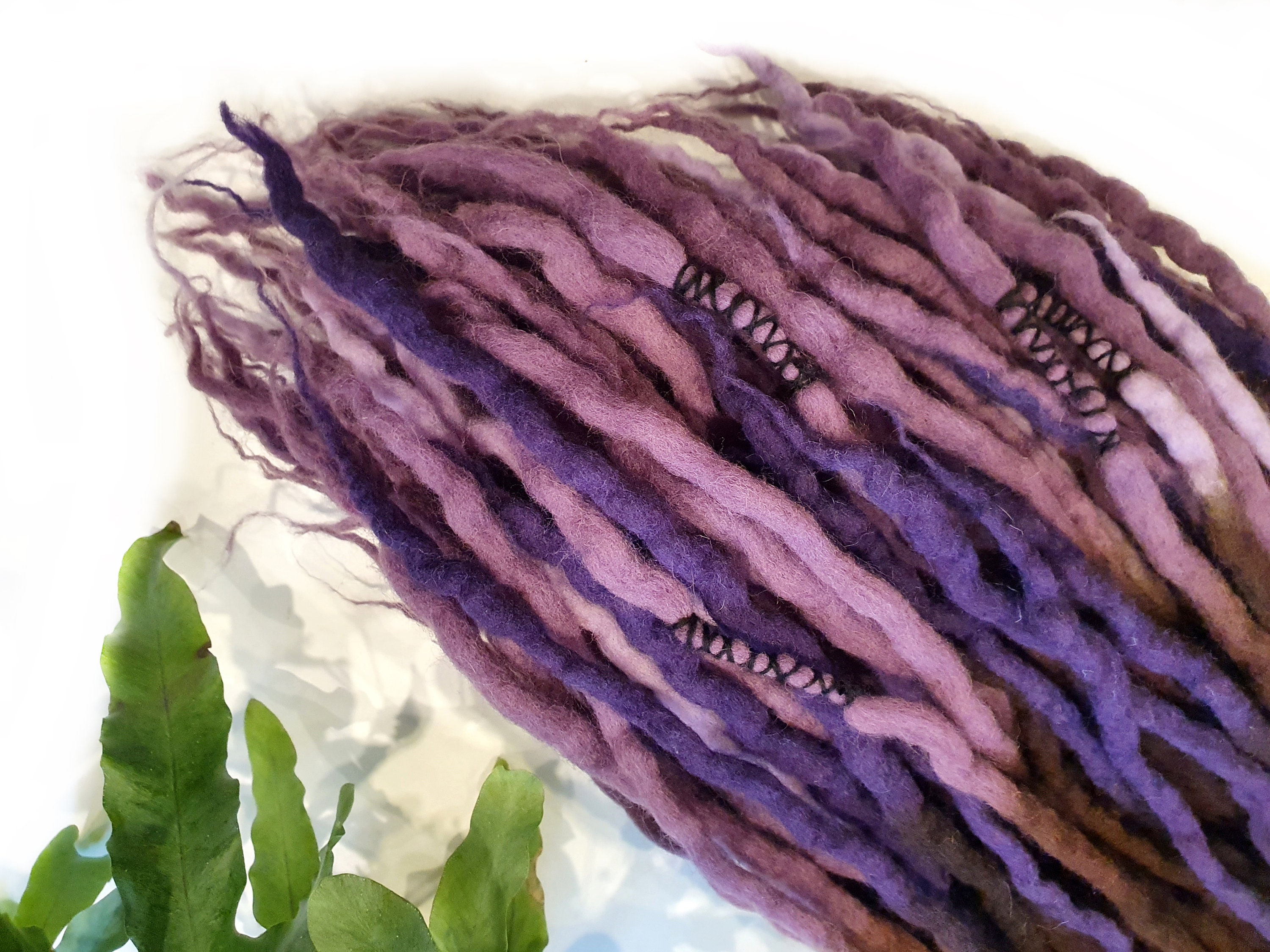Wool Dreadlocks Dreads DE Extensions Ombre Brown Violet Purple - Etsy