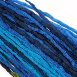 Merino Wool Dreadlocks DE Extensions - Blue Turquoise Full Set - Etsy