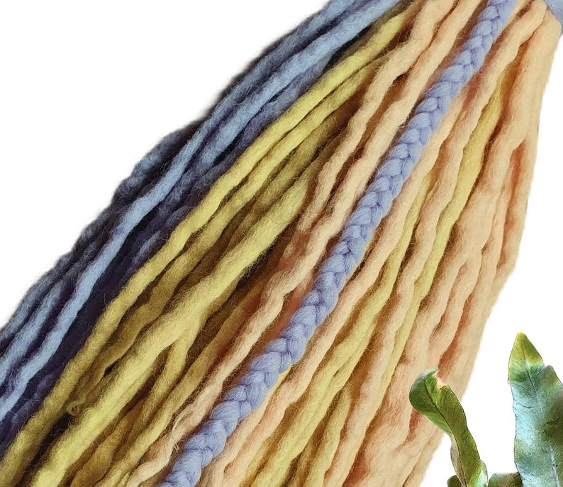 Wool Dreadlocks Dreads DE Extensions Soft Full Set Blue Sunny - Etsy