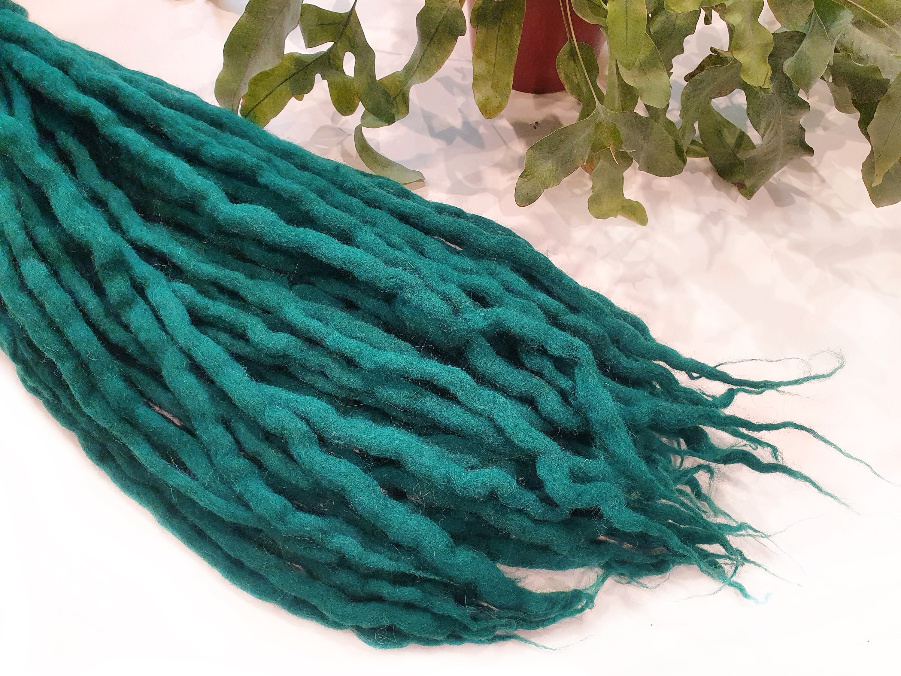 Wool Dreadlocks Dreads DE Extensions Emerald Green Soft Full - Etsy