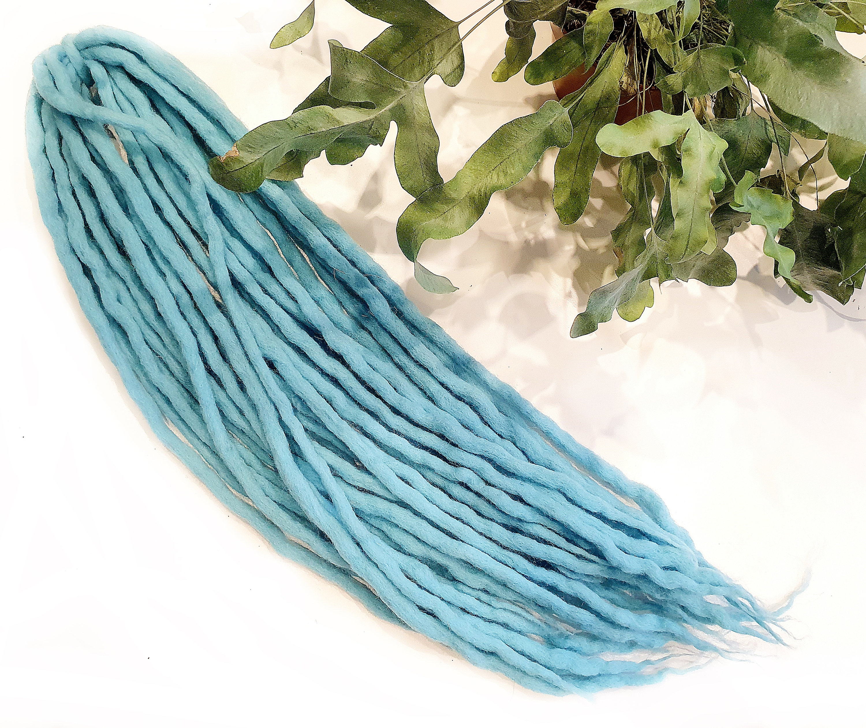 Pastel Turquoise Wool Dreadlocks DE Extensions: Soft Merino Wool - Etsy