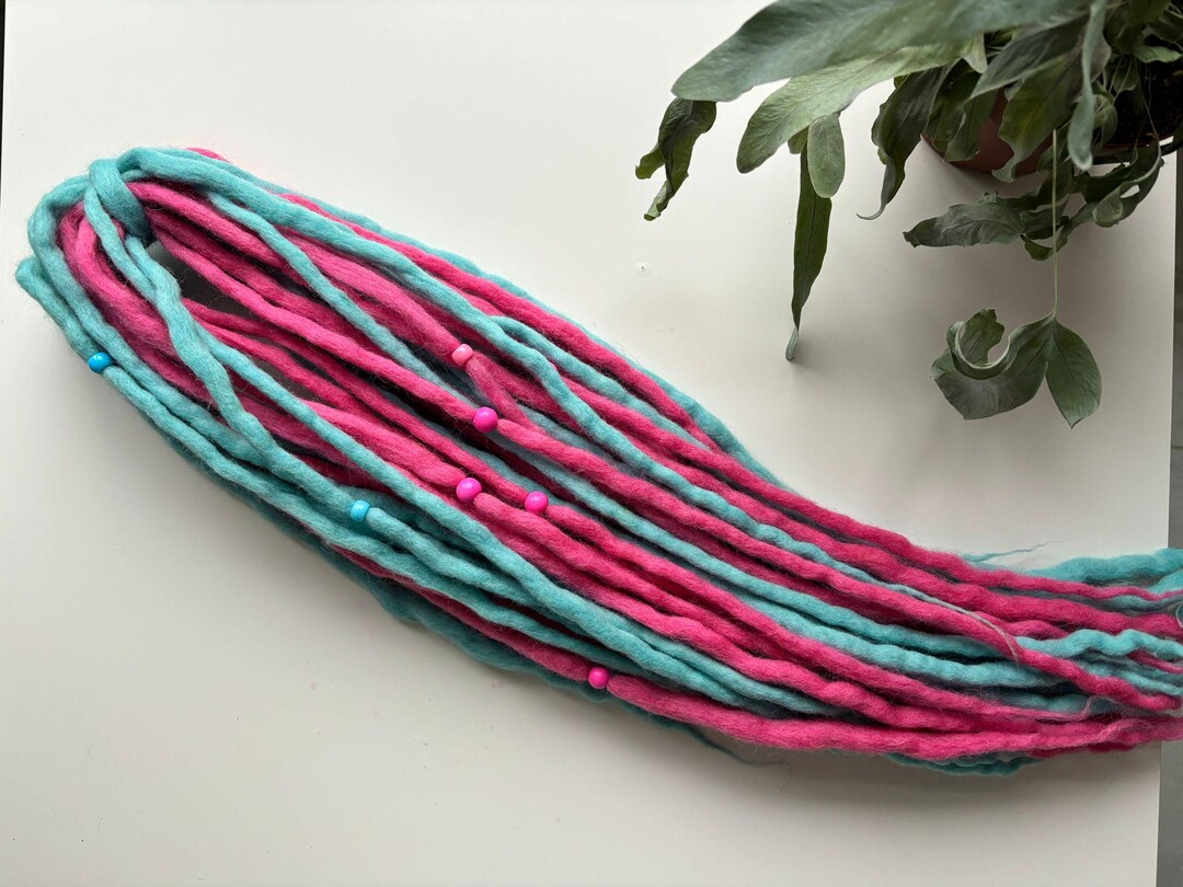 Wool Dreadlocks Dreads DE Extensions Barbie Ocean Set SHORT Medium LONG ...