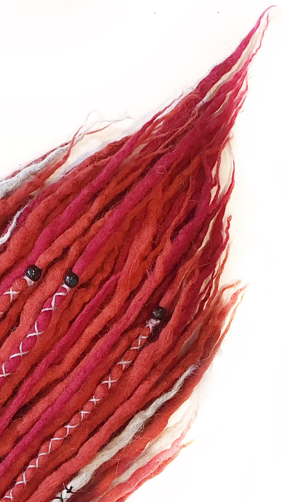 Merino Wool Dreadlocks, Ombre Black Copper Claret DE Extensions - Etsy
