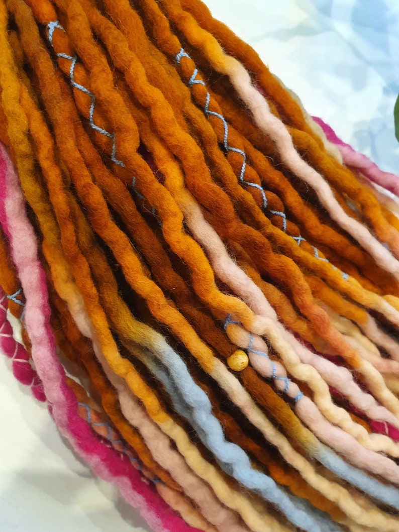 Wool Dreadlocks Dreads DE Extensions Ombre Orange Copper - Etsy