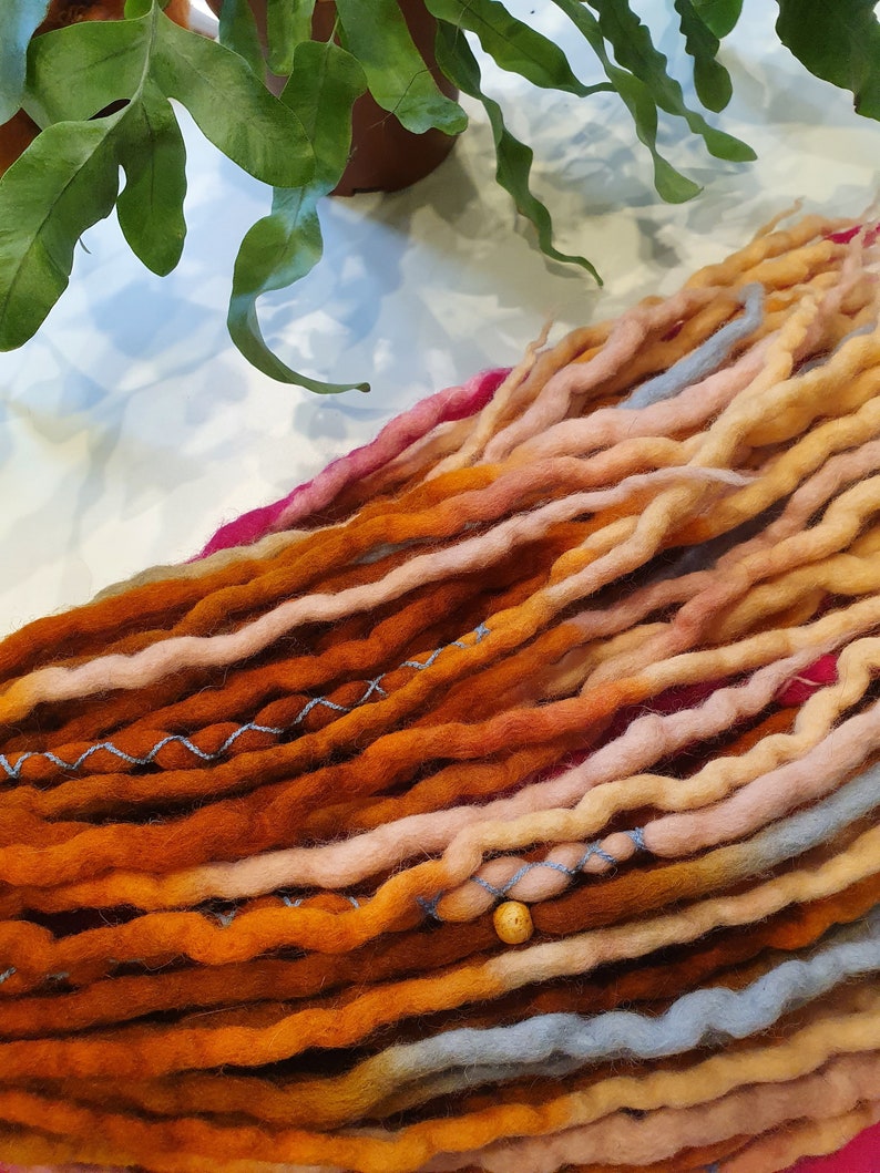 Wool Dreadlocks Dreads DE Extensions Ombre Orange Copper - Etsy