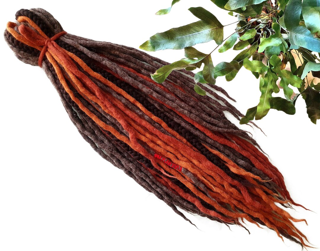Wool Dreadlocks DE Extensions - Melange Brown Honey Blonde Copper - Etsy