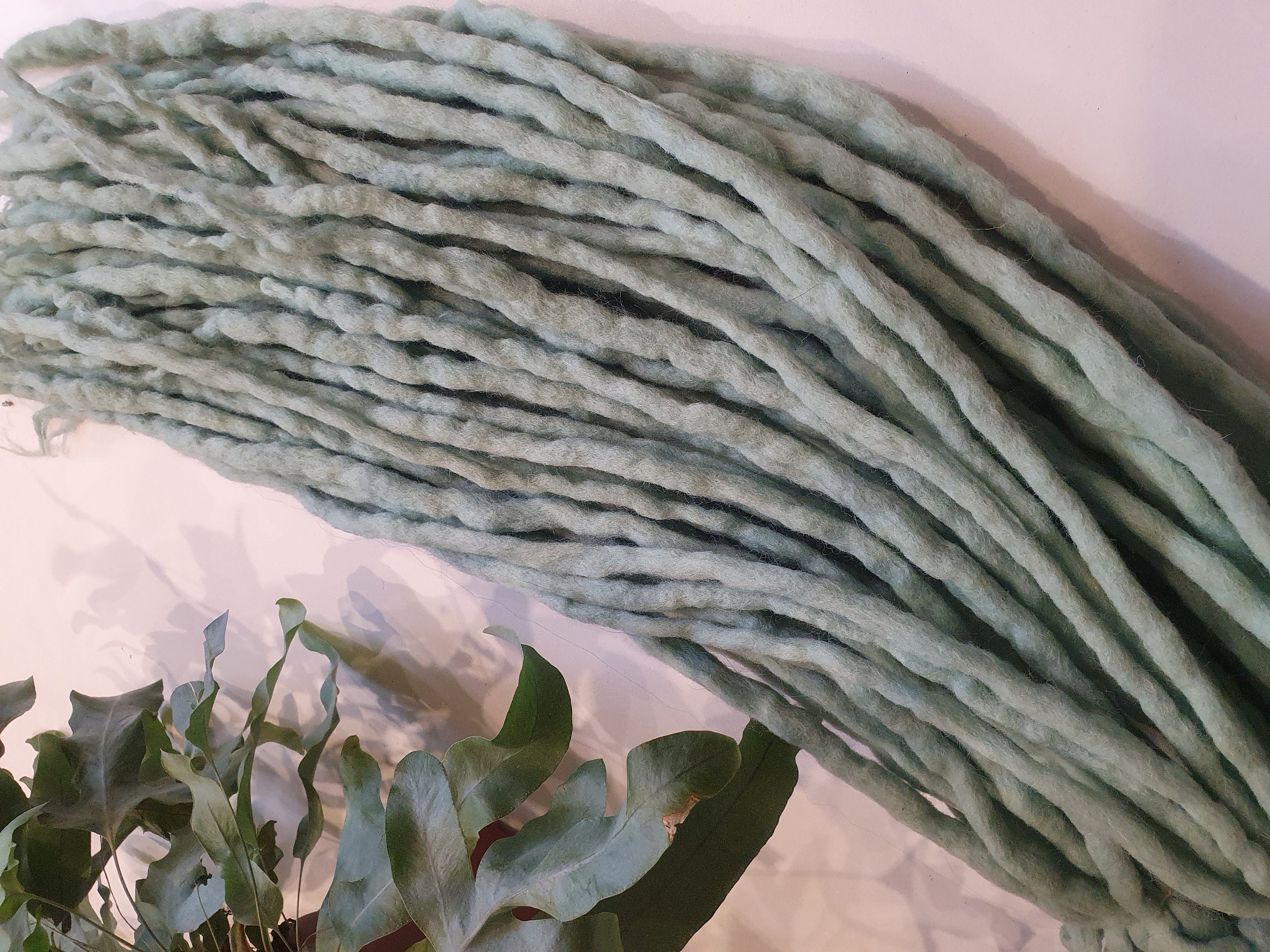 Mint Pastel Green Wool Dreadlocks, DE Dreads, Merino Wool Extensions - Etsy