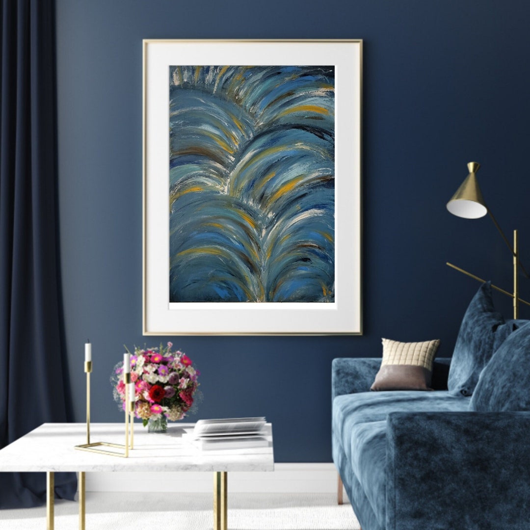 Abstraction. Abstract Blue Art - Etsy