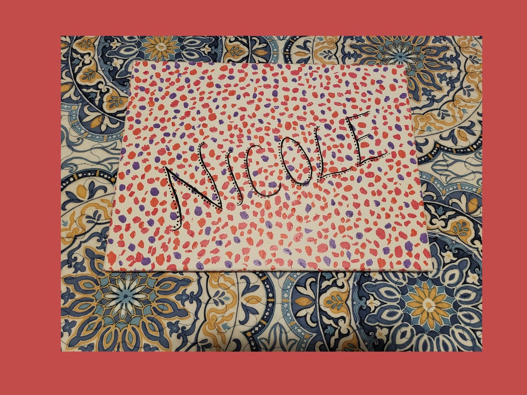 Personalized Name Painting on Canvas Wall Art Custom Gift - Etsy