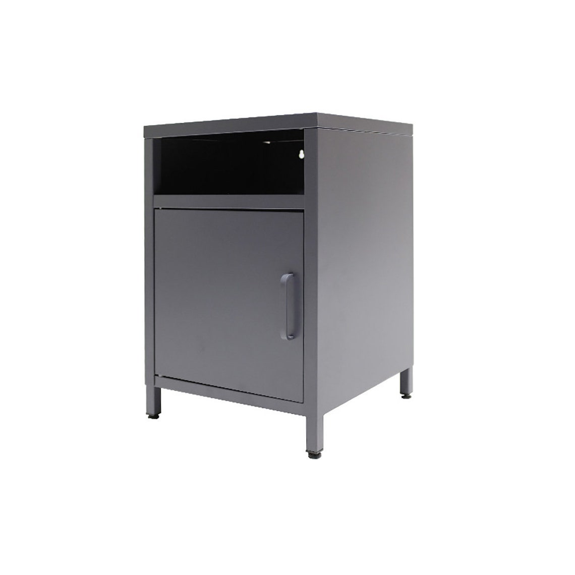 Steel Bedside Table, With Cupboard Compartment, Sturdy, Durable Metal ...