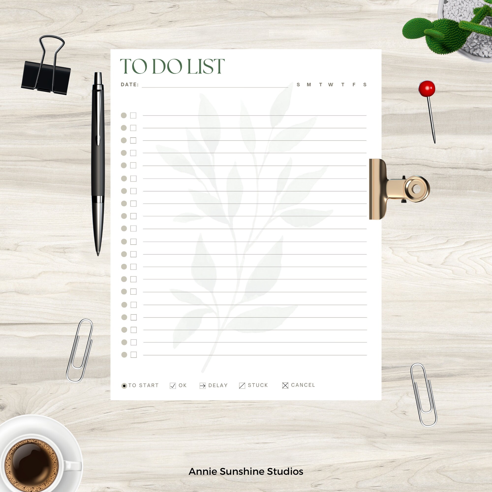 Editable to Do List, Digital Download, Minimal to Do List, Blank List ...