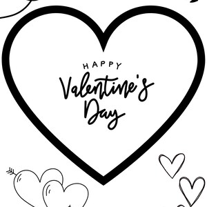 Valentines Day Coloring Pages for Kids - Etsy