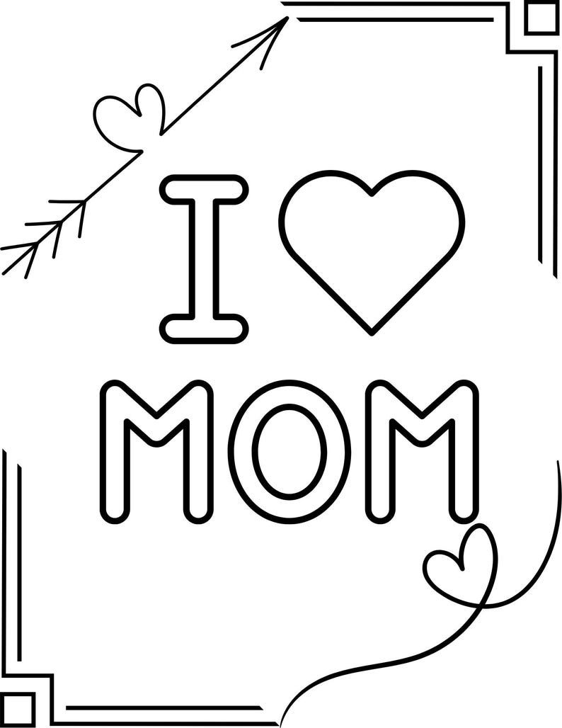 Valentines Day Coloring Pages for Kids - Etsy
