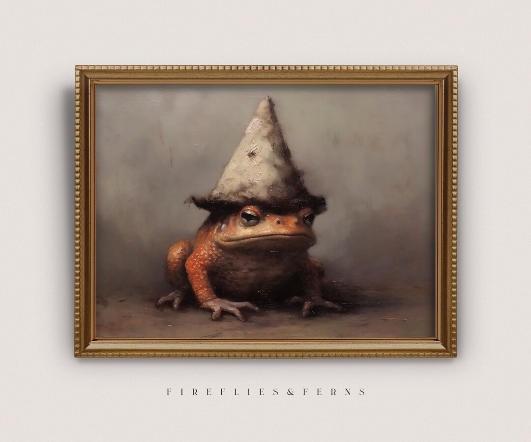 Halloween Toad Wall Art Print Cottagecore Decor Spooky - Etsy