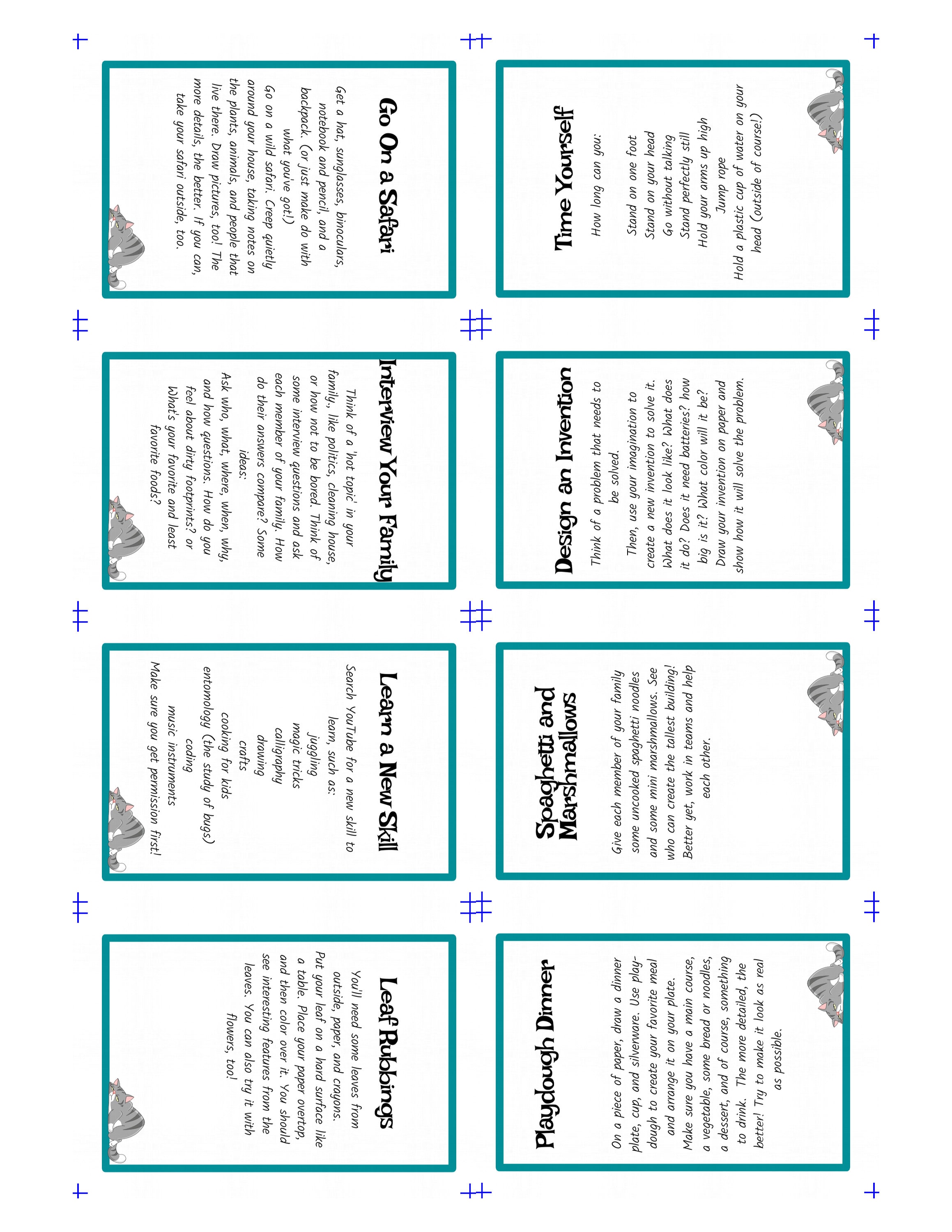 Boredom Busters Printable Card Deck: Digital Download. ADHD Card Deck ...